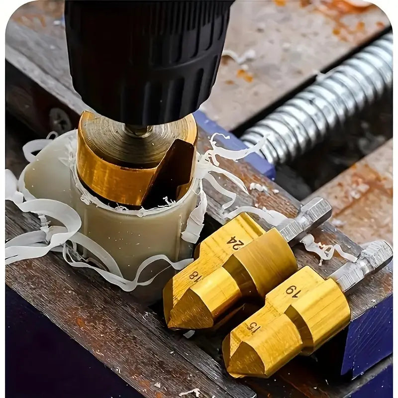 MaxHole™ | Water Pipe Fitting Reamer Drill Bit [Set of 3 Steel] | 50% ...