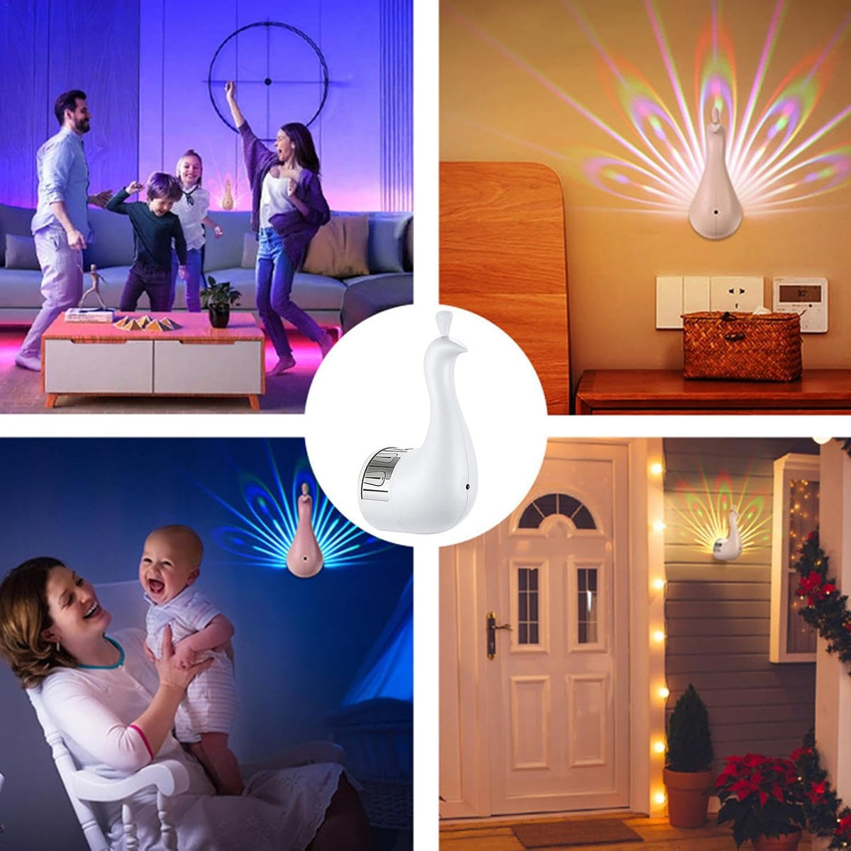 PeacockGlow™ | Lamp Colorful, Remote Control & Wall Light – Zoraro
