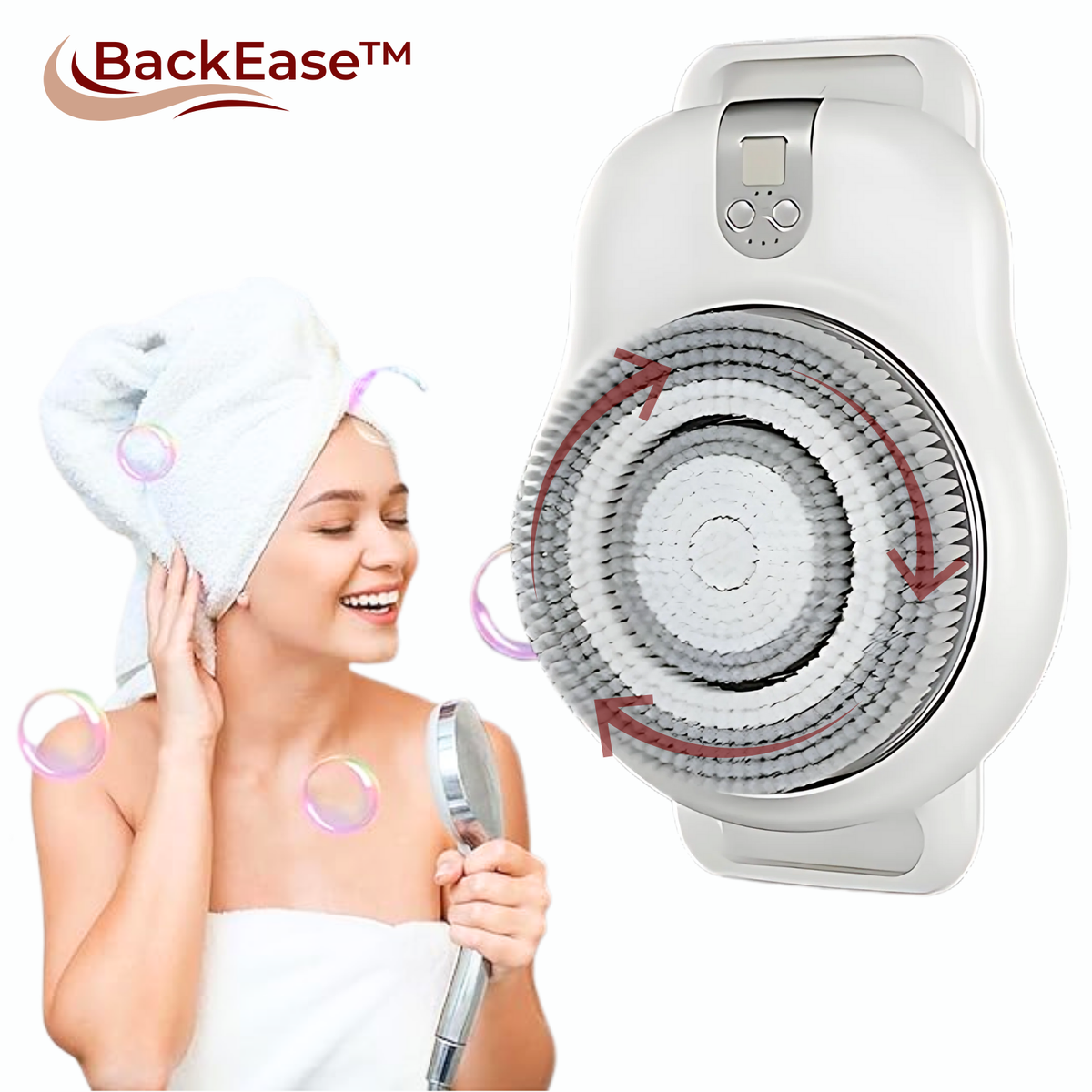 Electric Back Scrubber with Soft Brush Head for Deep Cleaning – Zoraro